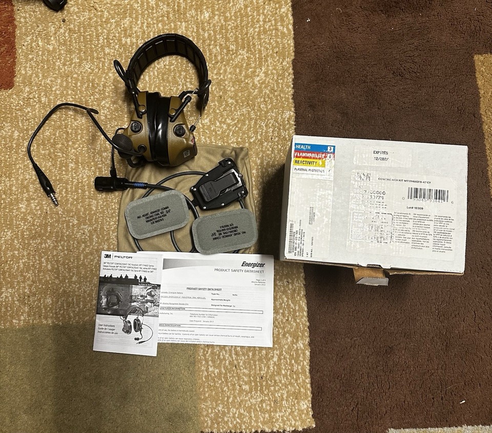 3M COMTAC ACH KIT MT17H682FB-47 CY, HEADSET, MIC, NSN: 5965-01-572-7829 ...