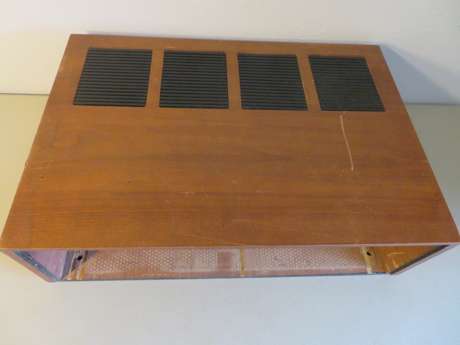 Original Vintage Fisher 404 Receiver Wood Case Cabinet with Owners ...