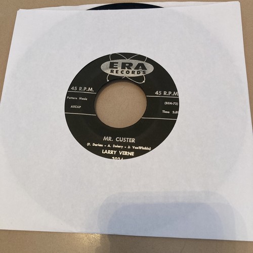 Larry Verne - Mr. Custer Vinyl 45 Record ERA RECORDS | eBay