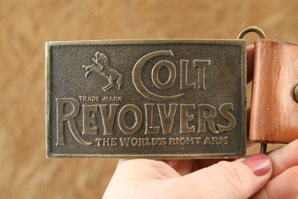 Tiffany & Co. Colt Revolvers Belt Buckle & Tool LEather 38" - 40" Belt ...