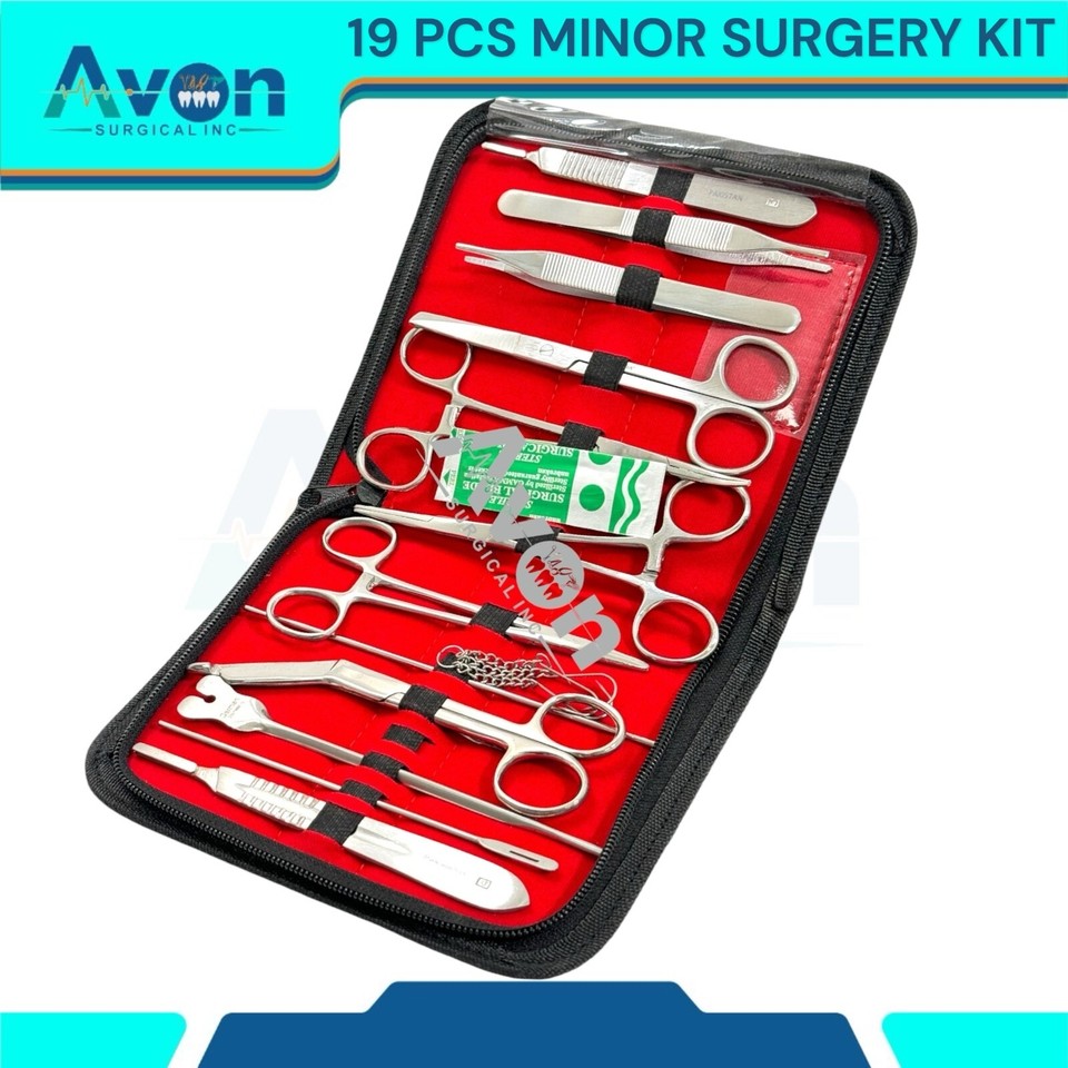 Premium 19 Pcs Minor Surgery Set Surgical Instruments Kit Stainless ...