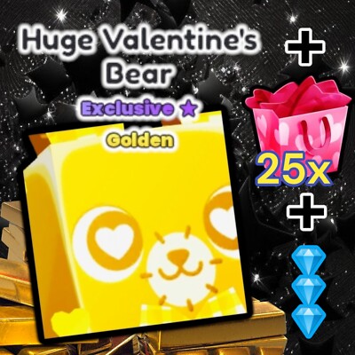 Golden HUGE Valentine's Bear + 25x Love Gifts + 10 Million Diamonds ...