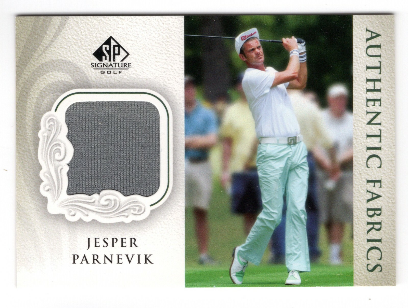 2004 SP Signature Jesper Parnevik Tournament Worn Shirt Swatch - PGA | eBay