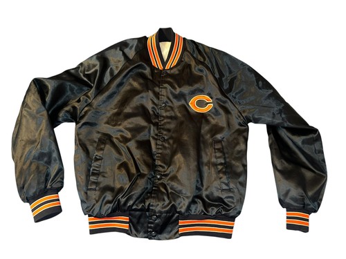 Vintage CHALK LINE Chicago Bears NFL Football Mens S/M Blue Satin ...
