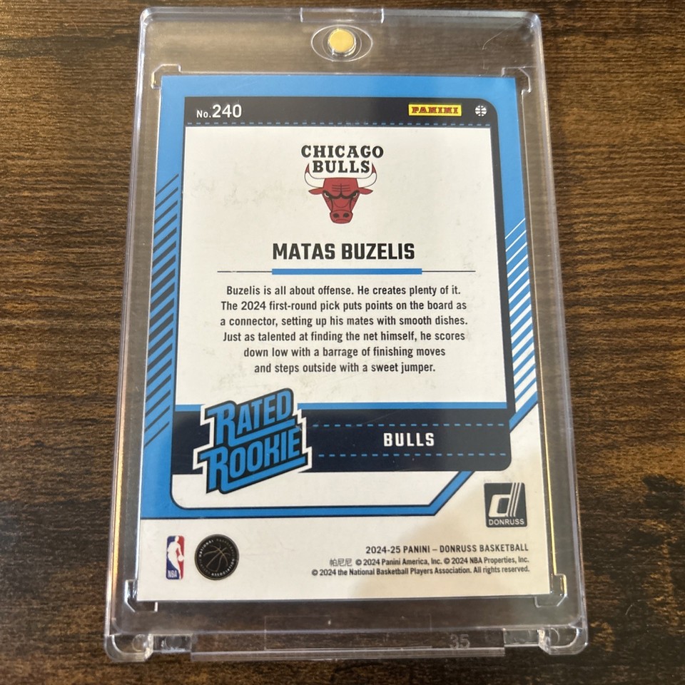 2024-25 Panini Donruss - Rated Rookie Matas Buzelis #240 Holo Green ...