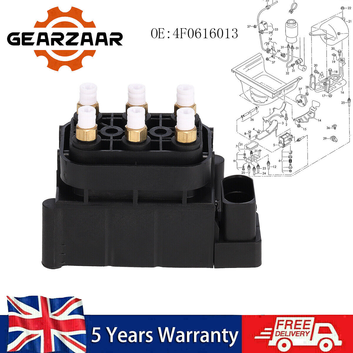 Air Suspension Solenoid Valve Block For Audi Allroad A6 A8 C5 C6 D3 ...