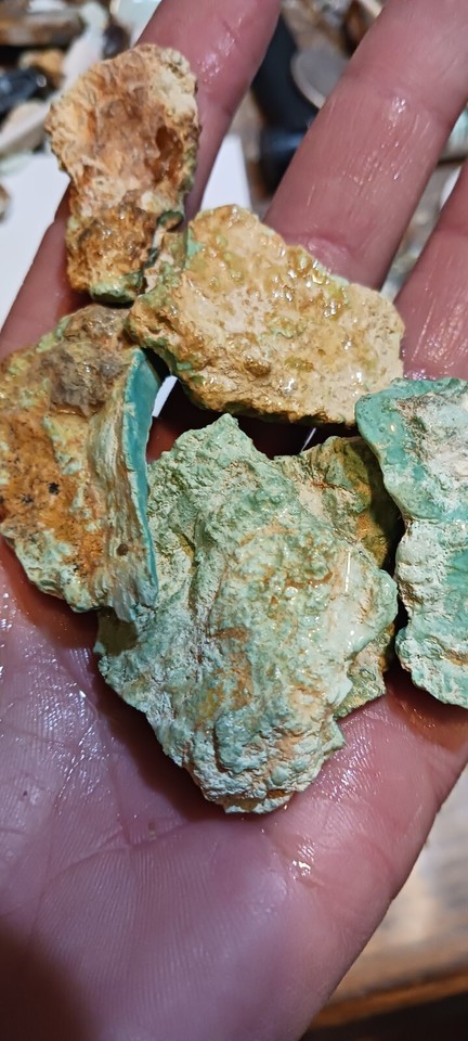 1 Lb Lots Rough Tyrone Turquoise / New Mexico Turquoise | eBay