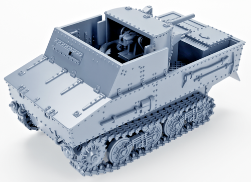 WW2 BELGIUM TANK HUNTER VICKERS T13 B1 3D PRINTED, MANY SCALES ...