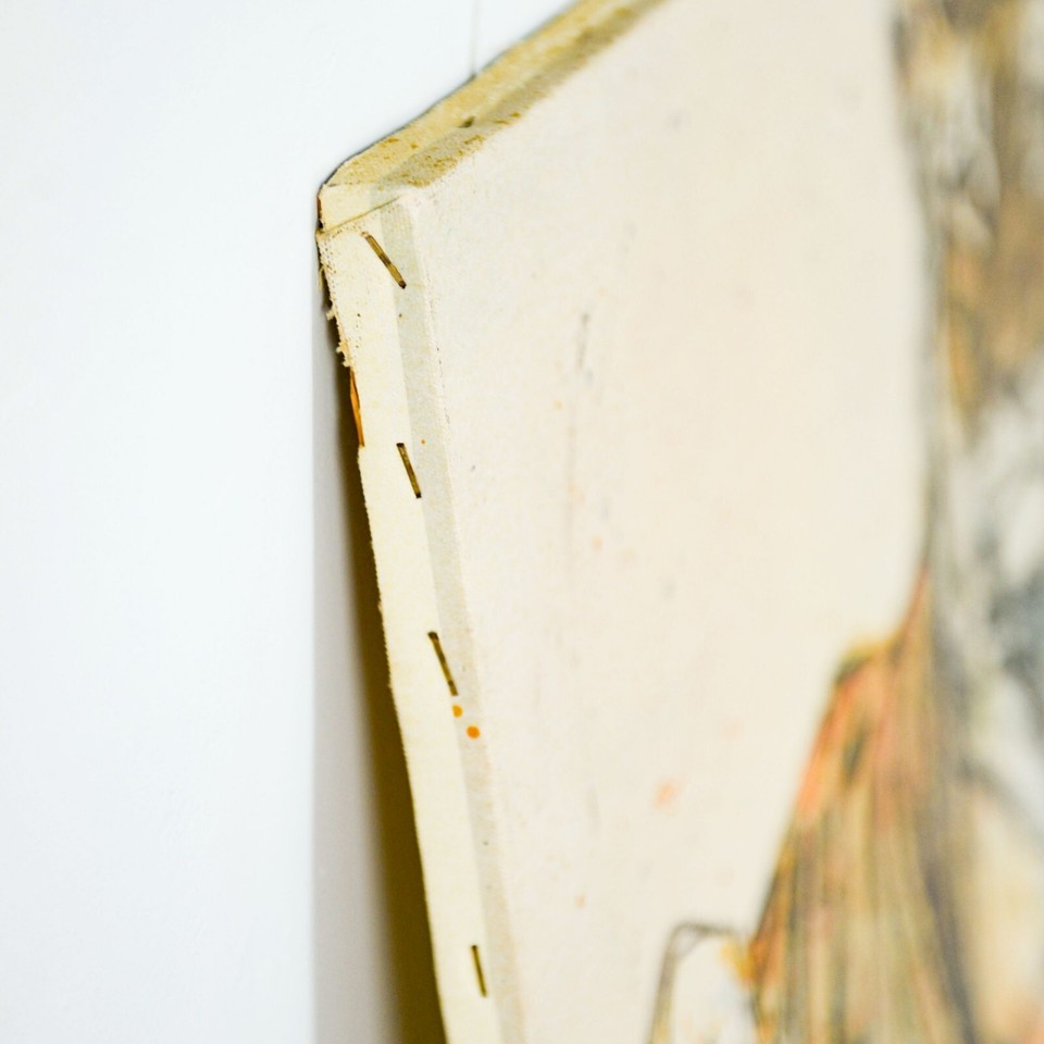 Fritz Rudolph Hug Tiger Art On Canvas 28 X 22 Inches | eBay