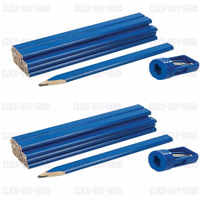 24 x CARPENTERS PENCIL JOINER CARPENTER PENCILS JOINERS 2 X SHARPENER ...