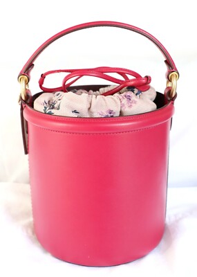 Coach Drawstring Bucket Bag Shoulder Bag Leather Cherry 69653 New With ...