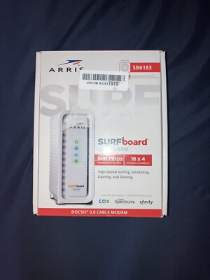 ARRIS SURFboard SB6183 DOCSIS 3.0 686 Mbps Cable Modem Open Box | eBay