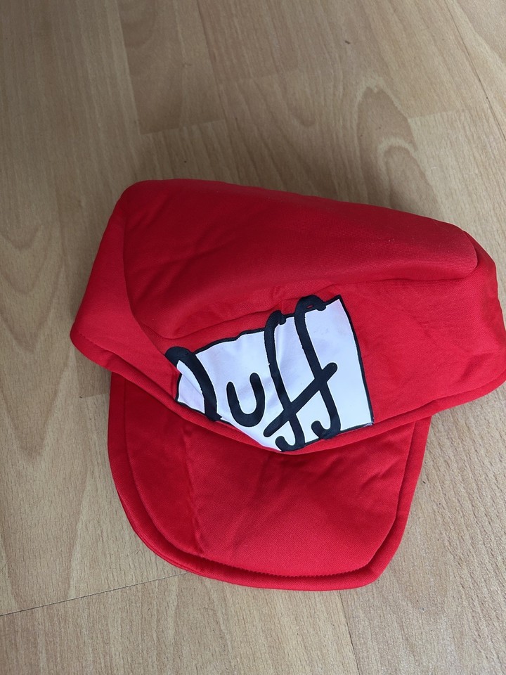 Adult Mens Simpsons Duffman Fancy Dress Costume Beerman - Broken Zip | eBay