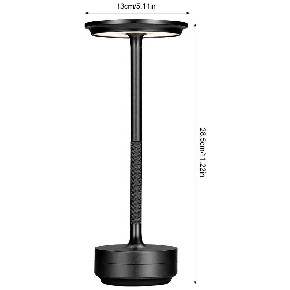 Dimmable LED Touch Desk Table Lamp Rechargeable Cordless Bedside Light ...