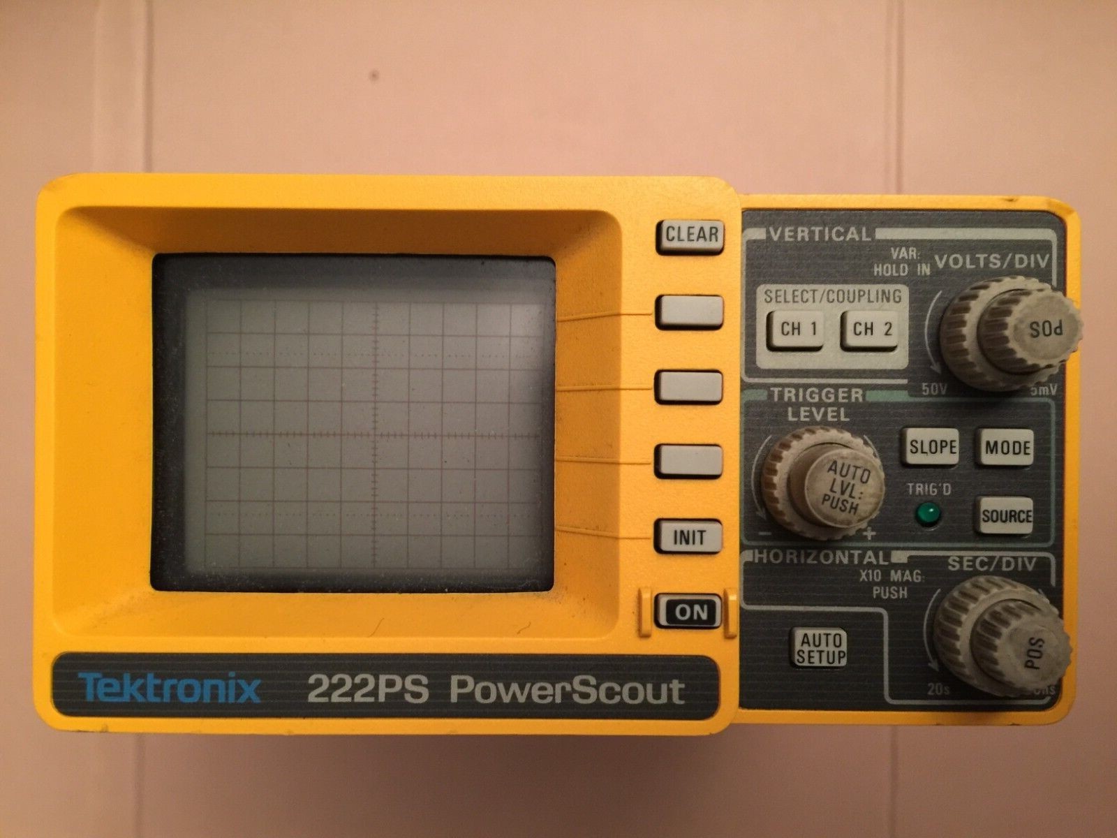 Tektronix 222PS Power Scout Oscilloscope with probes, adapter, and case ...