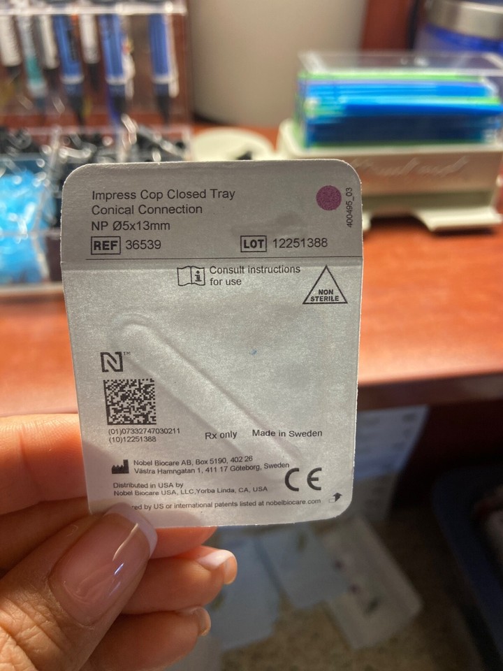 Straumann Impression Conical coping purple 12mm | eBay