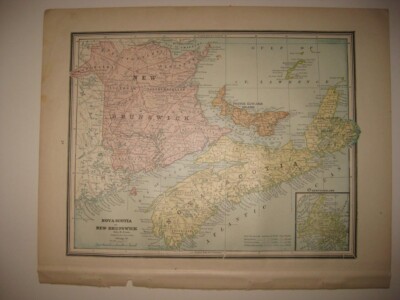 ANTIQUE 1889 DOMINION OF CANADA & NOVA SCOTIA NEW BRUNSWICK ...