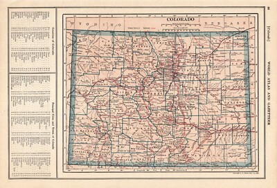 1921 Antique COLORADO State Map Vintage Map of Colorado Gallery Wall ...