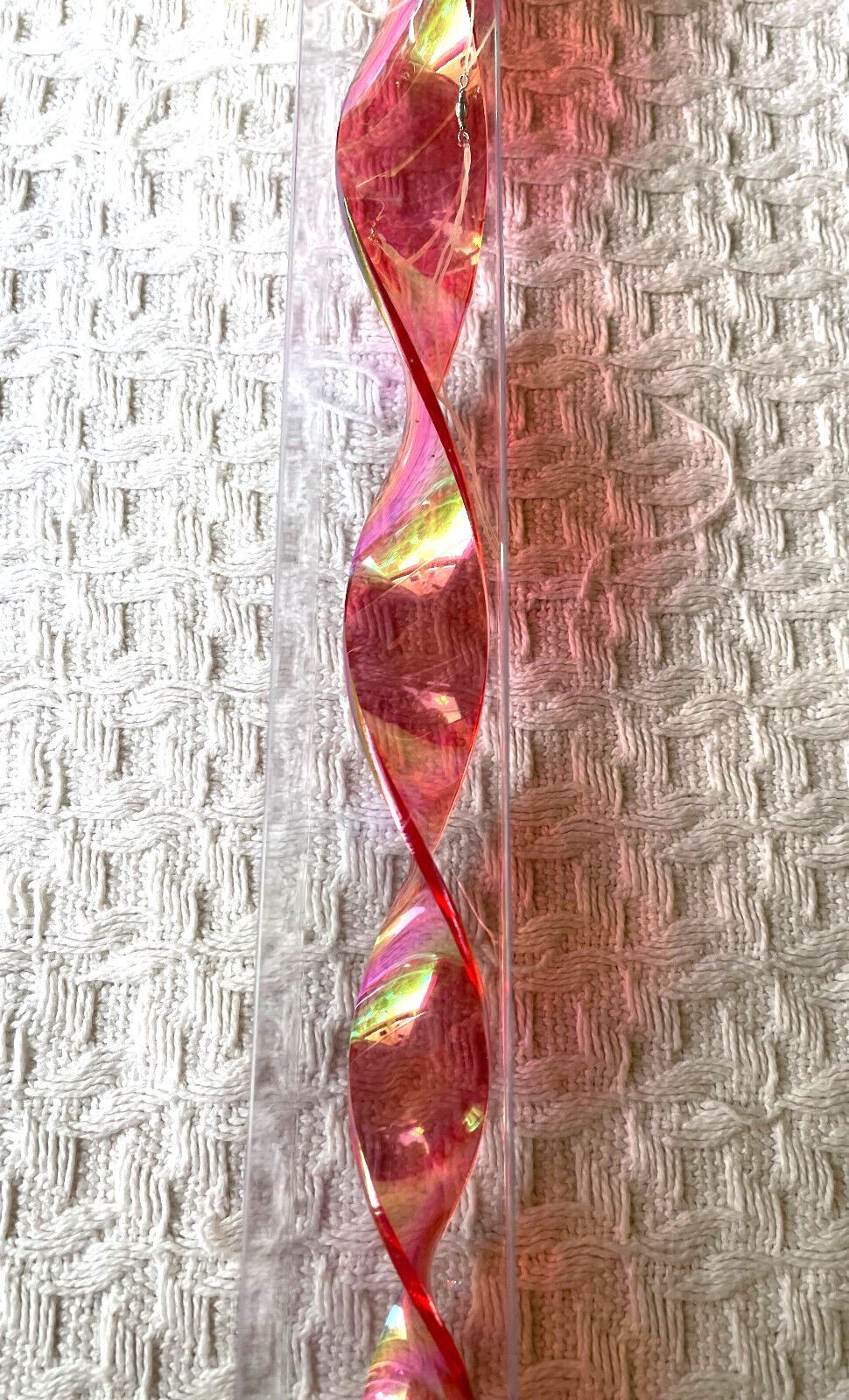 20" DARK PINK Windsicle ACRYLIC TWISTER hanging Wind Fairies Spiral ...