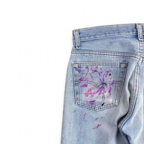 90s USA made Levi's 501 vintage painted denim W30 L36 90s USA made Levi's 501 vintage painted denim W30 L36
