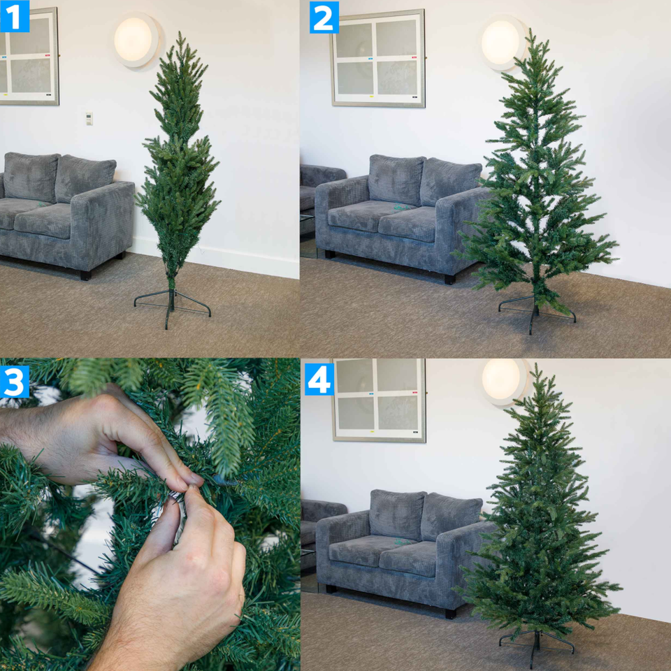 Xmas Tree Christmas Tree 7ft Artificial Realistic Bushy 1480 PE/PVC ...