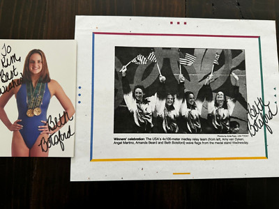 2 Beth Botsford Signed Photographs - 1996 Olympic Games, Swimming - 8x10 & 4x6 | eBay