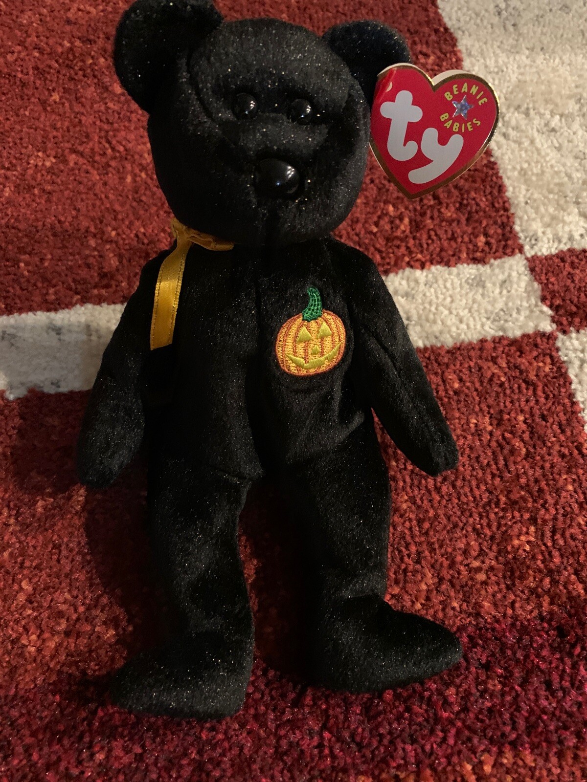 Ty Beanie Baby Haunt - MWMT (Bear Halloween 2000) Halloween Error 2001 ...