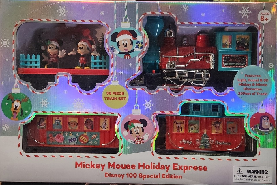 Disney 100 Special edition Mickey Mouse Holiday Express ~ 36 PC Train ...