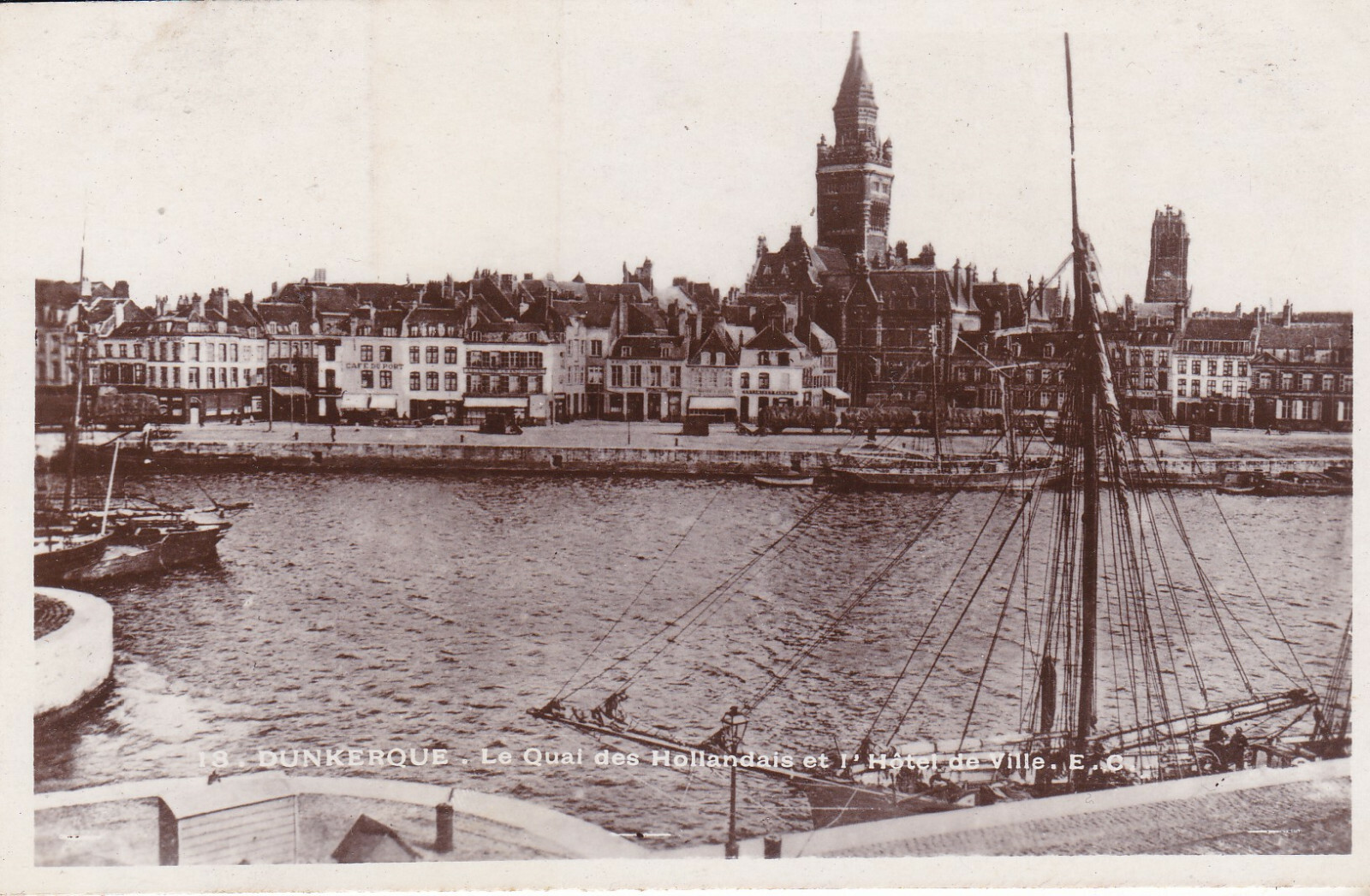 CPSM DUNKERQUE LE QUAI DES HOLLANDAIS ET L' HOTEL DE VILLE | eBay