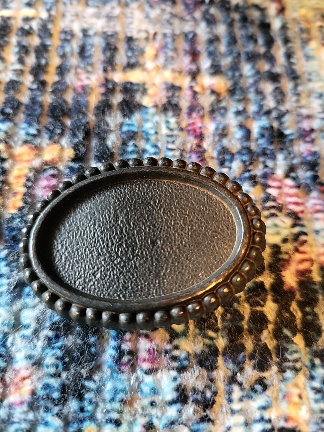 Vintage Brass Belt Buckle Base – Oval Raised Border Mini Belt Buckle 1. ...