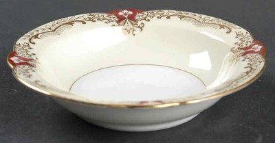 Noritake Vornay Red Rimmed Fruit Dessert Bowl 472649 | eBay