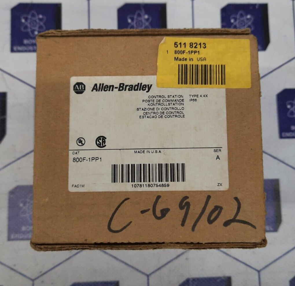ALLEN BRADLEY 800F-1PP1 CONTROL STATION - 5118213 | eBay