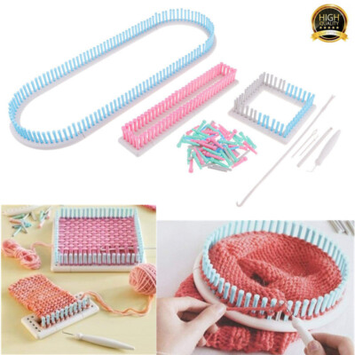 DIY Knitting Board Tool Knit Weave Loom Kit Multifunction Adjustable ...