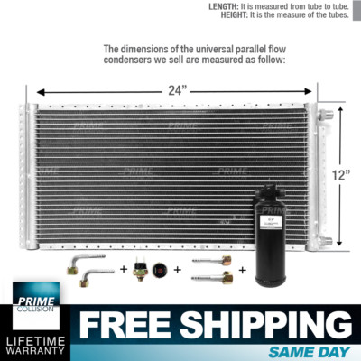 CNFP1224KT Kit A/C Universal Condenser Parallel Flow 12 x 24 O-ring ...