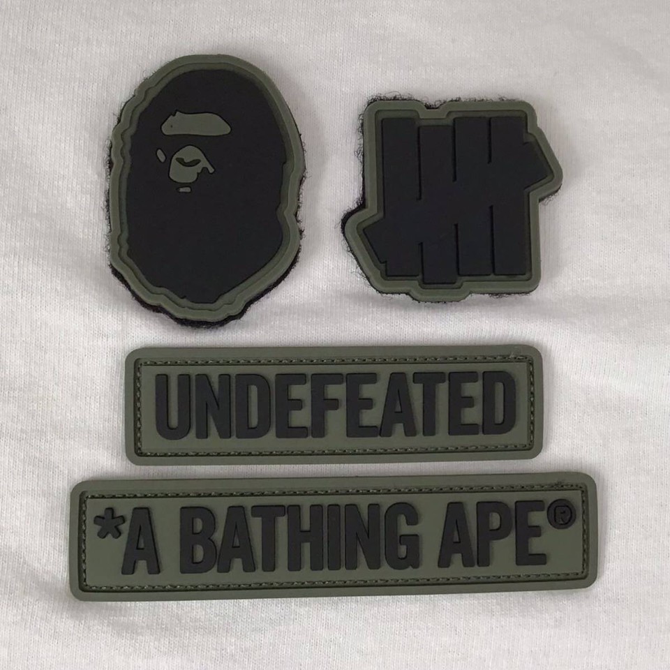 BAPE × undefeated logo T-shirt White A Bathing Ape Size S | eBay