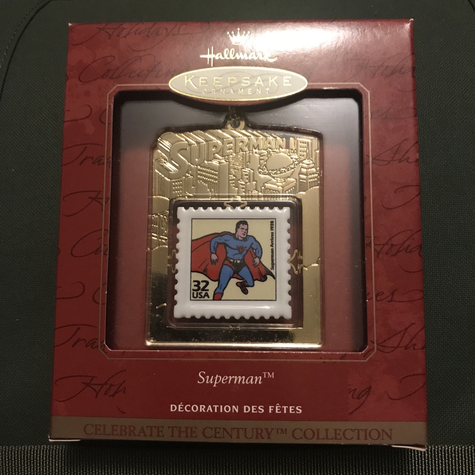 Superman Christmas Ornament Hallmark Keepsake Ornament USPS Stamp 1999 ...