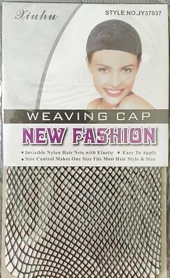 New Fashion 2PCs Weaving Cap Fishnet Cool Mesh Nylon Spandex, Black ...