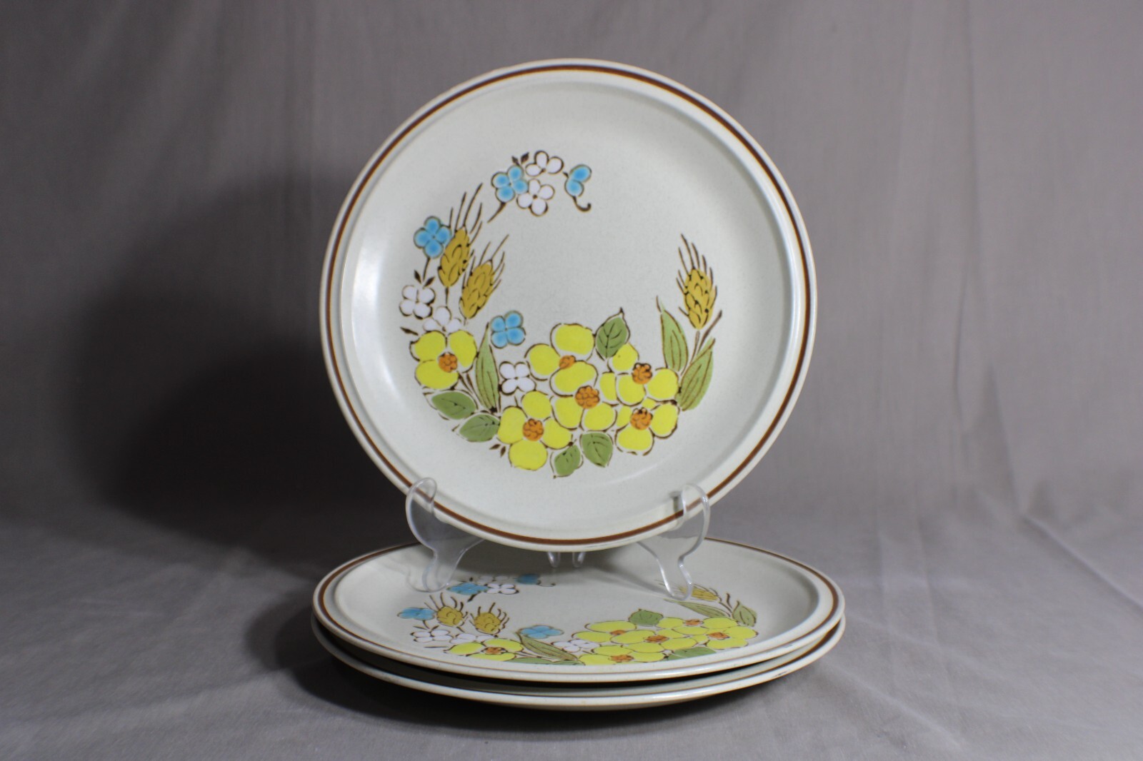 3 HEARTHSIDE FLORAL EXPRESSIONS 10 1/2" Dinner Plates, Springtime ...