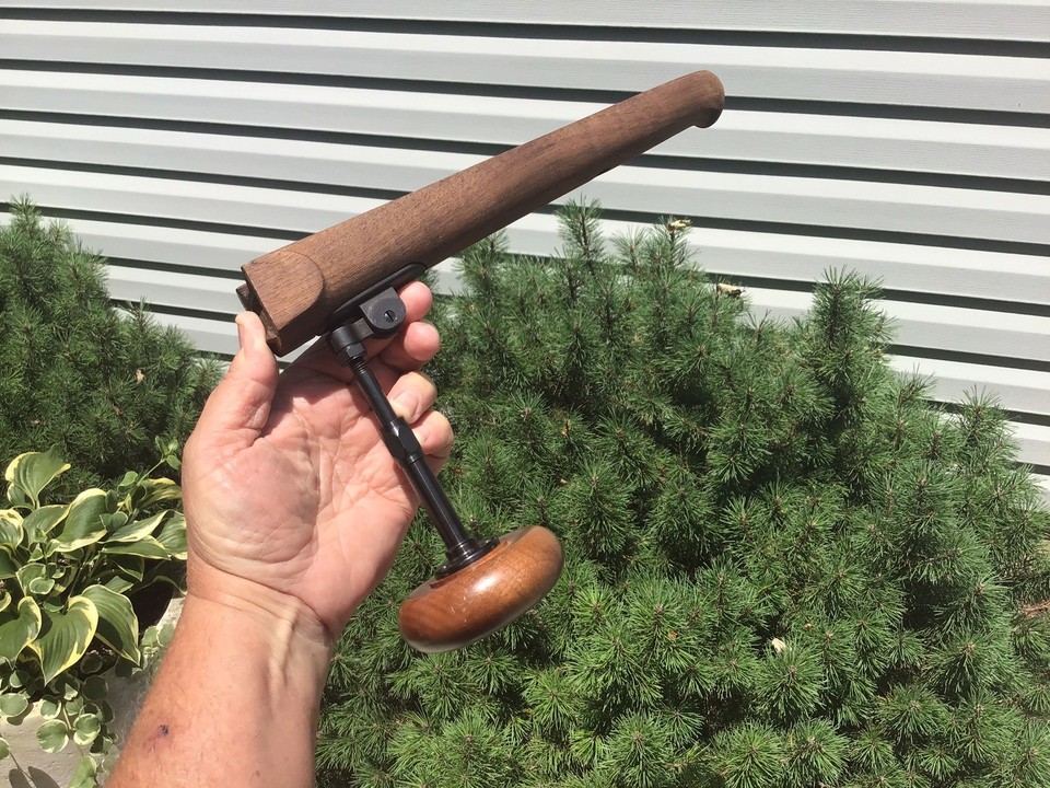 VINTAGE RIFLE SHOTGUN GUN FOREARM AND FOLDING GUN REST … MILITARY ? | eBay