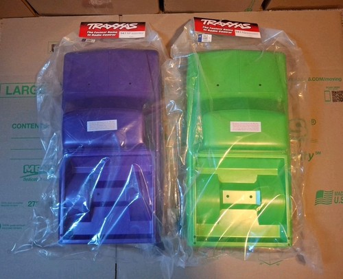 2x Traxxas Drag Slash Chevy Pickup C10 Body , Green Purple 9411P 9411G ...
