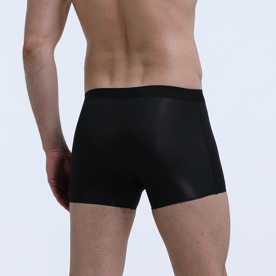 Naked Feeling Mens Ice Silk Boxer Briefs Shorts Underpants Underwear ...