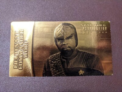 Star Trek Insurrection The Movie Gold Character Card G-7 Lieut ...
