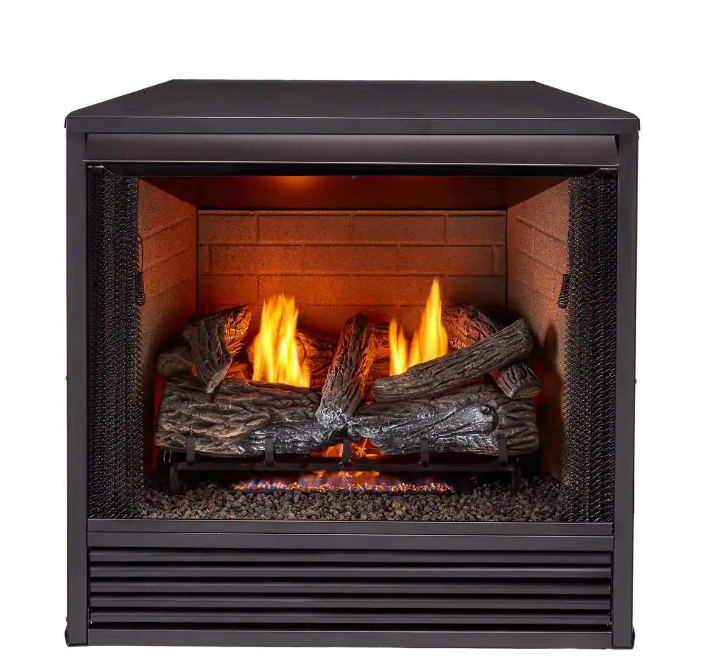 ProCom Universal Ventless Firebox 31.75" Steel Insert Black w/ Draw ...