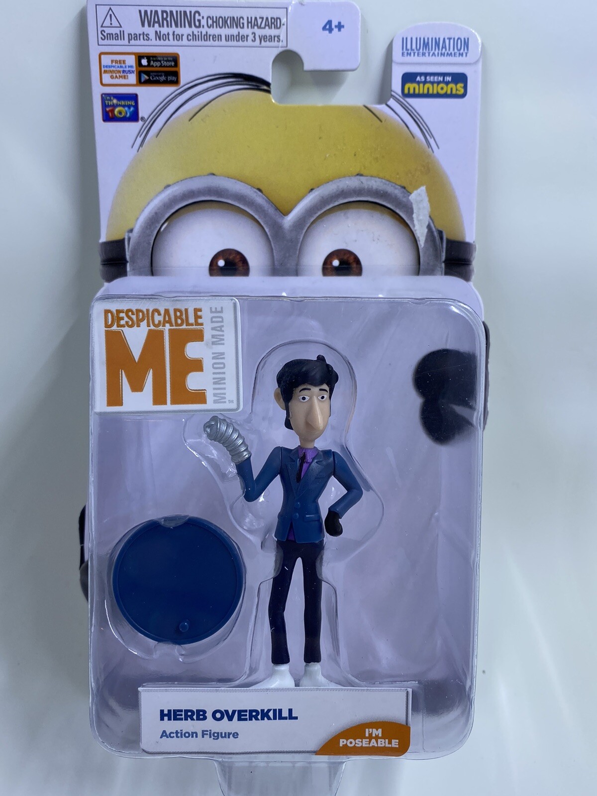 Despicable Me Minions Movie 3" Poseable Action Figure HERB OVERKILL | eBay