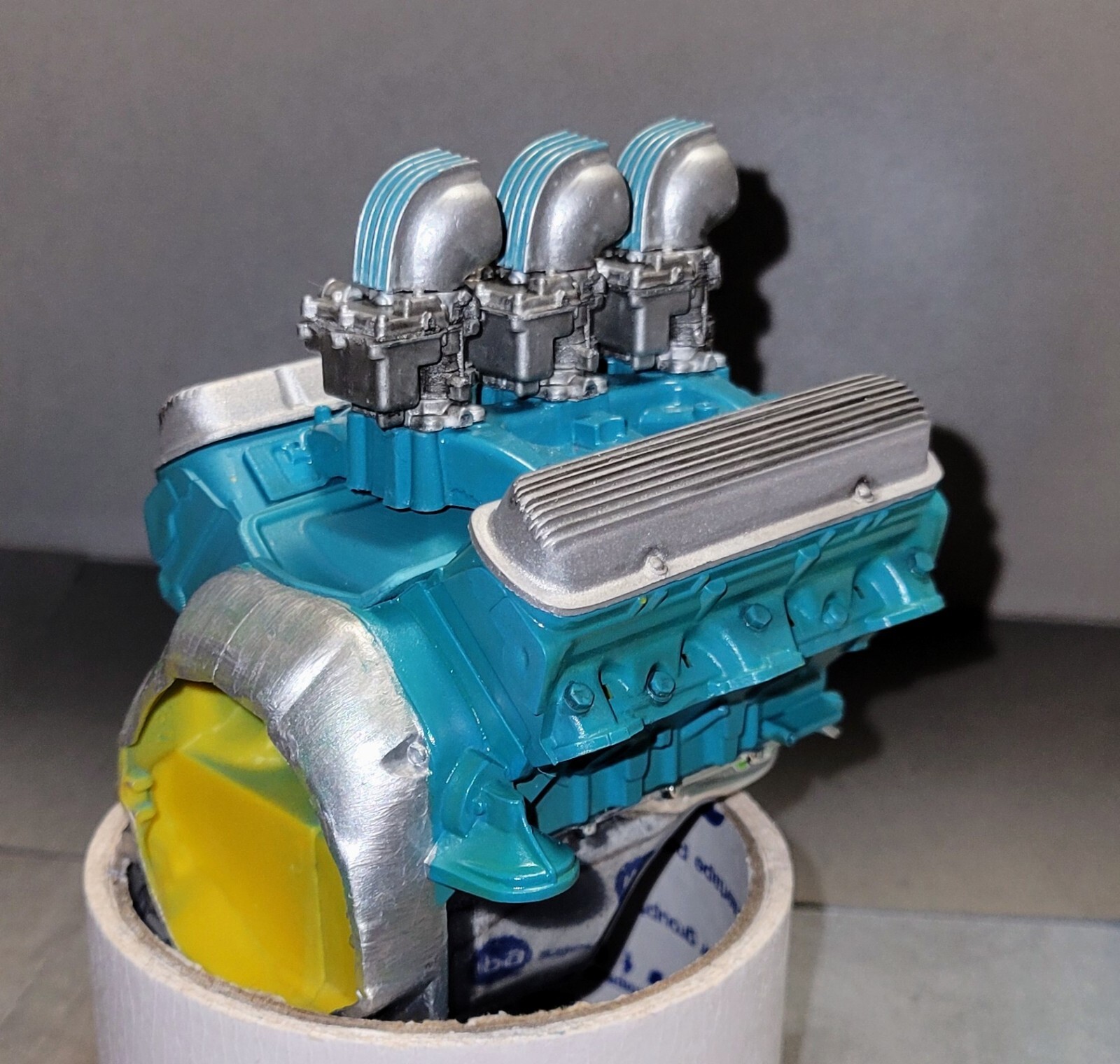 1/8 scale tri-power Pontiac engine Monogram Revell big deuce Rat Hot ...