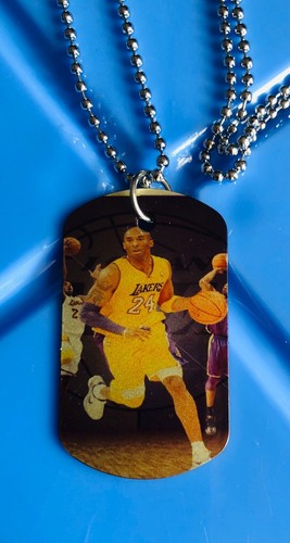 Kobe Bryant Necklace New Fashion Dog Tag (5x3cm) With 70cm Silver Chain ...