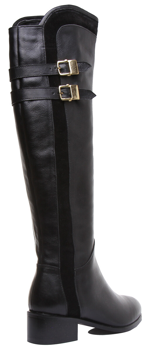 JUSTINREESS ENGLAND Freya Womens Leather Riding Boots In Black Size UK ...
