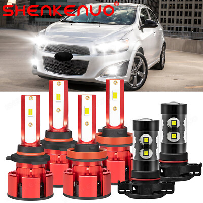 For Chevrolet Sonic 2017 2018 Combo LED Headlight High/Low Fog Lights ...
