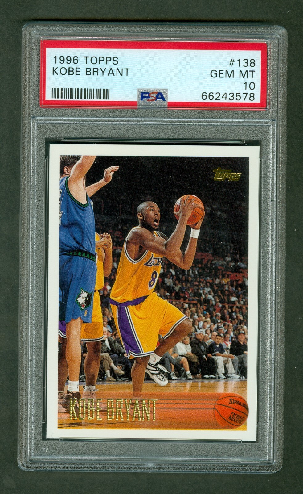 Kobe Bryant 1996 Topps Rookie Card #138 PSA 10 GEM MINT | eBay