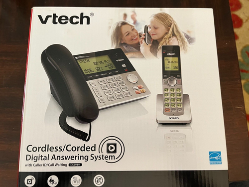 VTech CS5249 DECT 6.0 Expandable Corded/Cordless Phone with Answering ...
